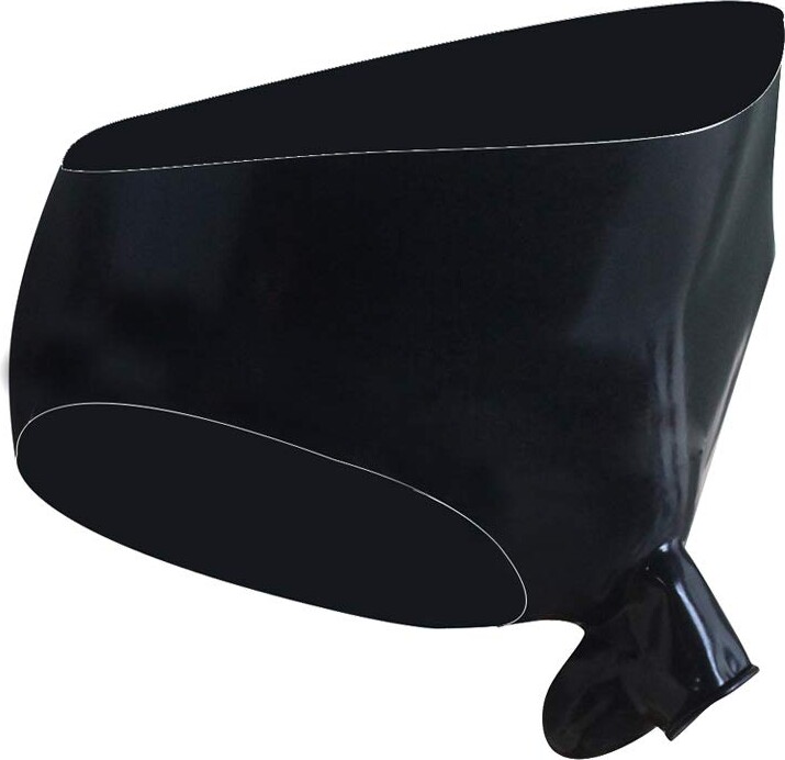 EXLATEX Mens Latex Rubber Panties Shorts with Ball and Half Sheath Cut ...
