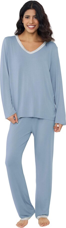 Amorbella Bamboo Pyjamas for Women Moisture Wicking Pajamas Cooling ...