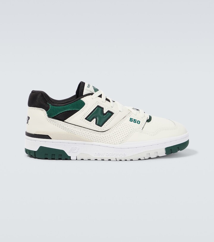 New Balance 550 Leather Low-Top Sneakers - ShopStyle
