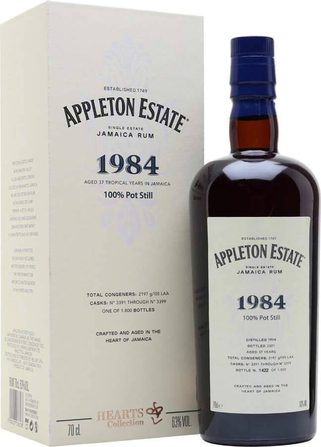 Appleton Estate Jamaica Rum 1984 Appleton Hearts Collection 37 Year Old ...
