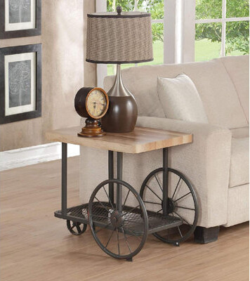 kungreatbig Francie Solid Wood Wheel End Table with Storage - ShopStyle