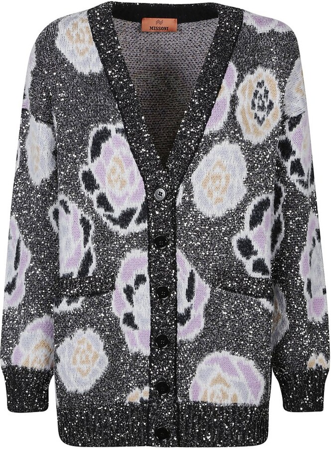 Missoni Flower Intarsia Button-Up Cardigan - ShopStyle