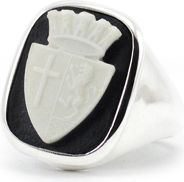 Vintouch Italy Men's Silver Insignia Cameo Signet Ring - ShopStyle ...