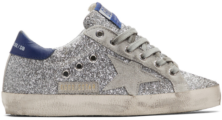 Golden Goose Silver & Grey Superstar Sneakers - ShopStyle