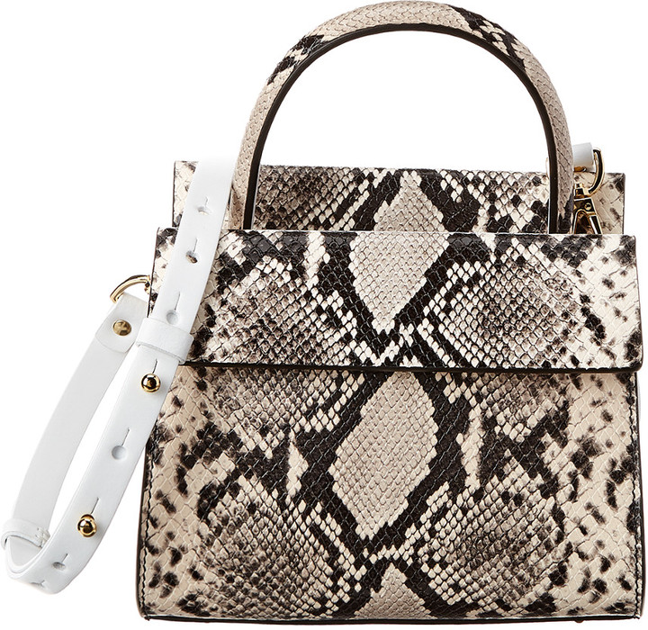 Nico Giani Eris Mini Snake-Embossed Leather Bucket Bag - ShopStyle
