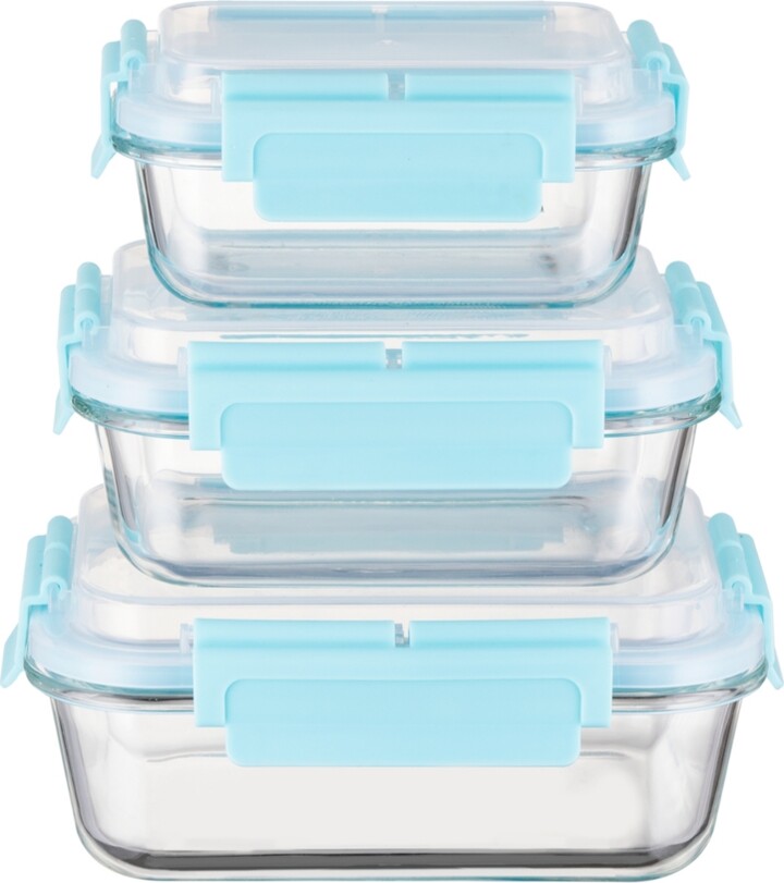 Genicook 3 Pc Rectangular Container Hi-Top Lids with Pro Grade ...