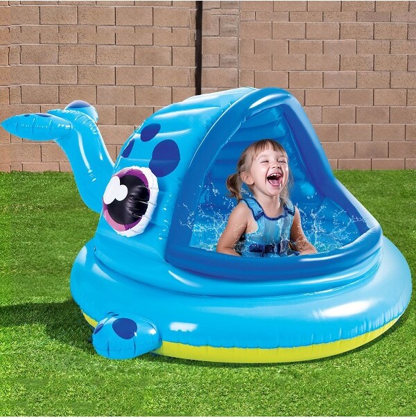 Syncfun 54" x 56" x 28" Inflatable Shade Kiddie Pool,Whale Baby Pool ...