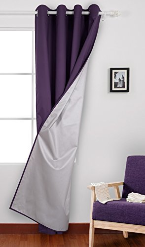 Deconovo Thermal Insulated Drapes with Backside Silver Backing Curtains ...