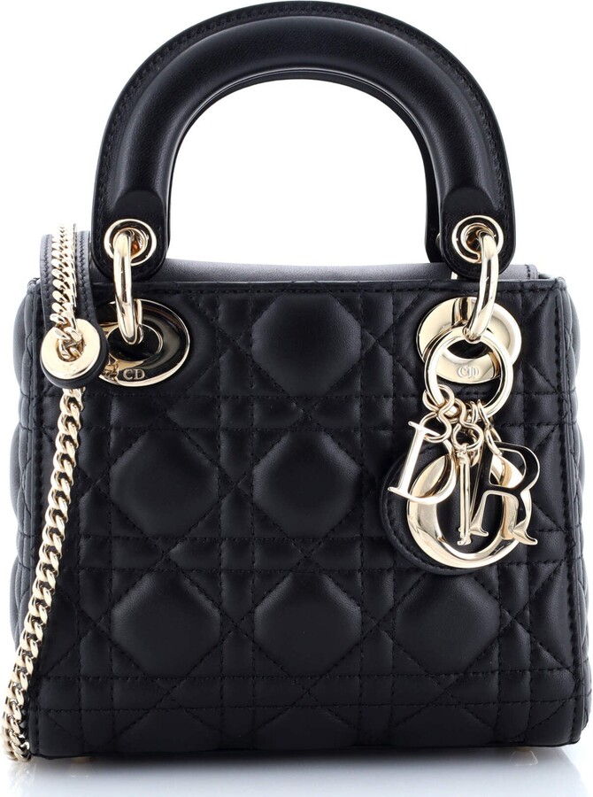 Christian Dior Lady Chain Bag Cannage Quilt Lambskin Mini - ShopStyle