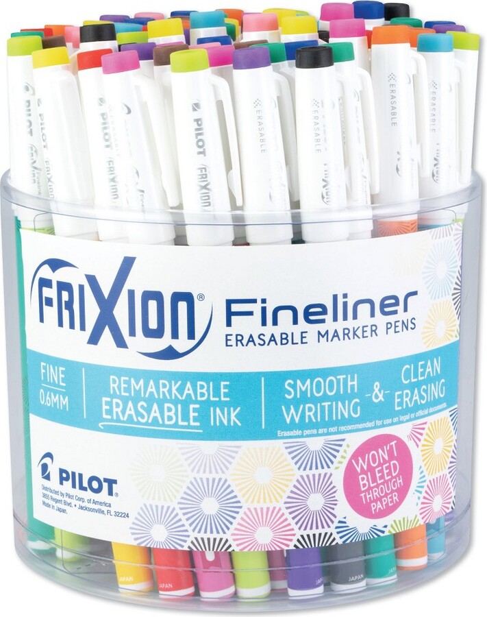 Pilot FriXion Erasable Stick Marker Pen 0.6 mm Assorted Ink/Barrel 72 ...