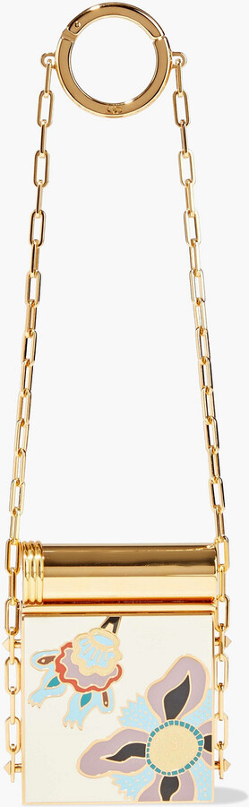 Valentino Garavani Gold-tone enamel compact mirror - ShopStyle