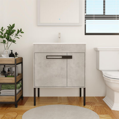 17 Stories Avaughn 30'' Single Freestanding/Floating Bathroom Vanity ...