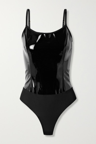 Commando Stretch-vinyl Thong Bodysuit - Black - ShopStyle Shapewear