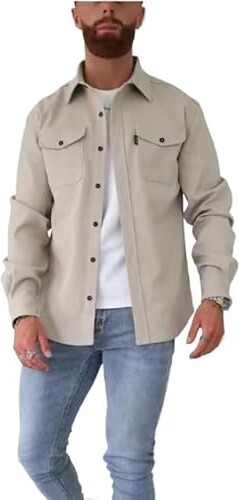 SWZEC Capo Overshirt Men's Overshirt Shirt Blue (Khaki - ShopStyle