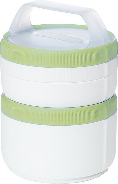 Humangear Stax XL EatSystem Travel Stacking Containers - White/Green ...