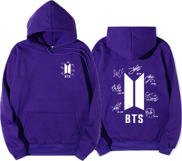 BANB Bts Signature Print Hoodie K-pop Support Merch Sweatshirt for Fans ...