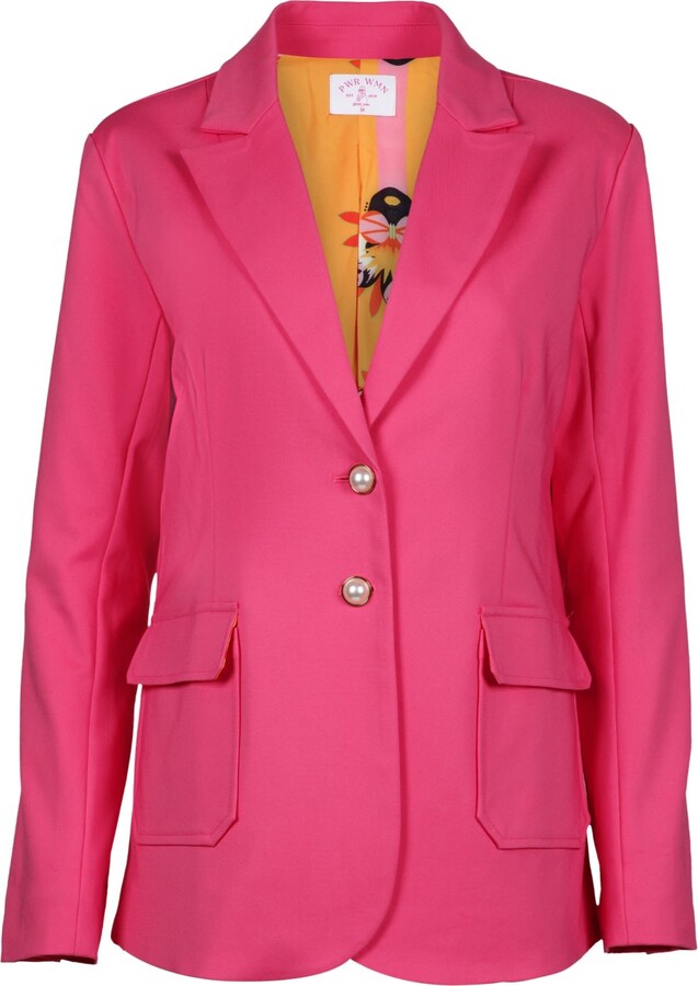 Pwr Wmn The "Bbe" Big Boss Energy - Women's Bright Pink Blazer - ShopStyle