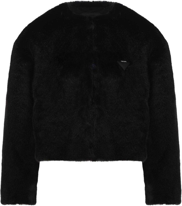 Prada Logo Patch Jacket - ShopStyle