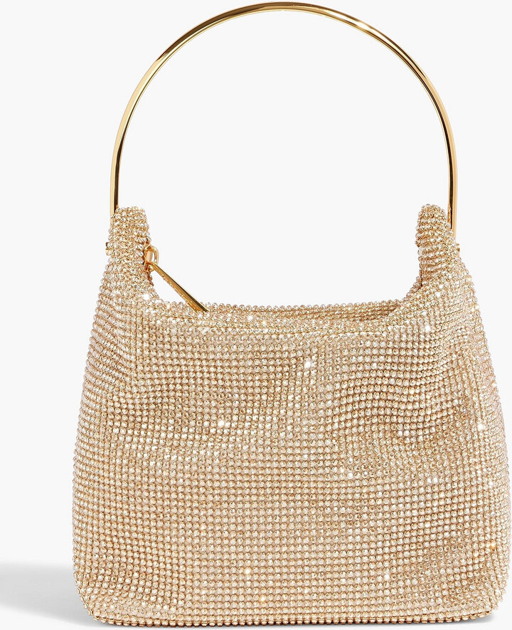 SIMKHAI Irena crystal-embellished satin tote - ShopStyle Satchels & Top ...