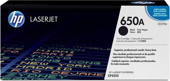 HP Inc. 650A Black Original LaserJet Toner Cartridge, ~13,500 pages ...