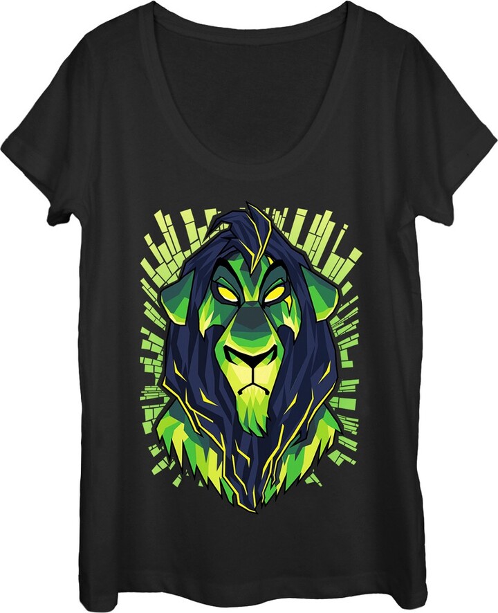 The Lion King Women's Lion King Evil Scar Scoop Neck - Black - Medium ...