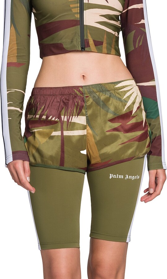Palm Angels Jungle Layered Shorts - ShopStyle