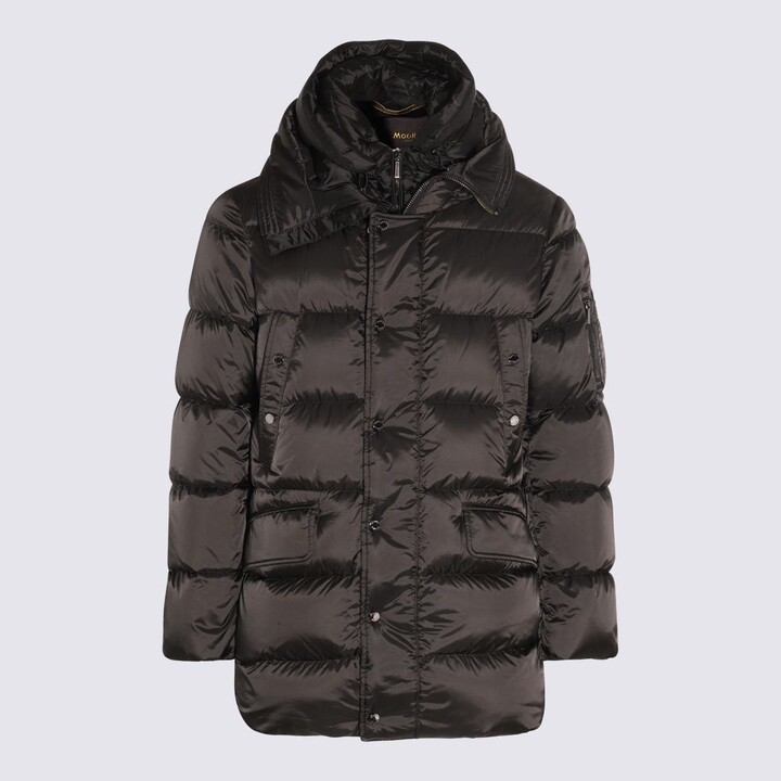 Moorer Dark Grey Puffer Grimash Down Jacket - ShopStyle