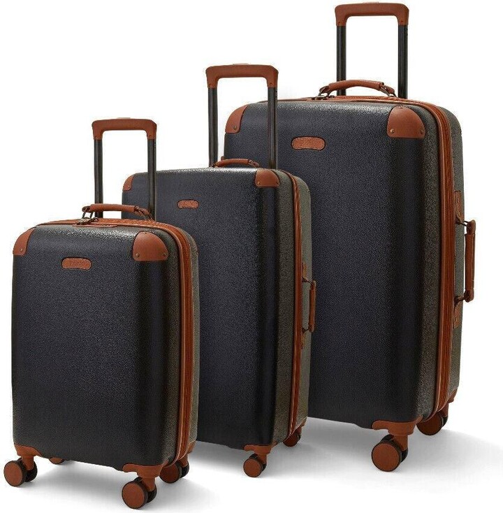 Infinity Leather Carnaby ABS Hard Shell Classic Suitcase Cabin Luggage - Black - ShopStyle