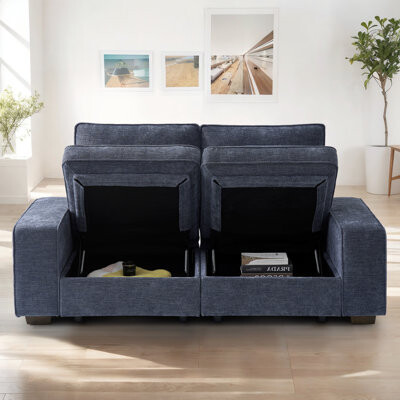 Latitude Run Living room Sofa Set,Modern Chenille Modular Storage Sofas ...