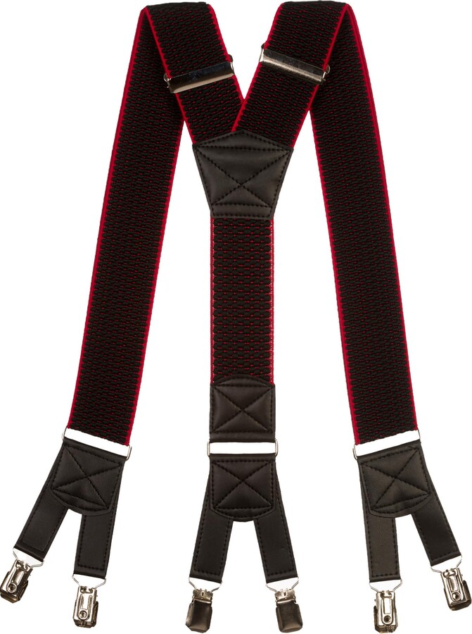 Olata Men's Six Clip Heavy Duty Extra Wide Y-Shape Braces/Suspenders ...