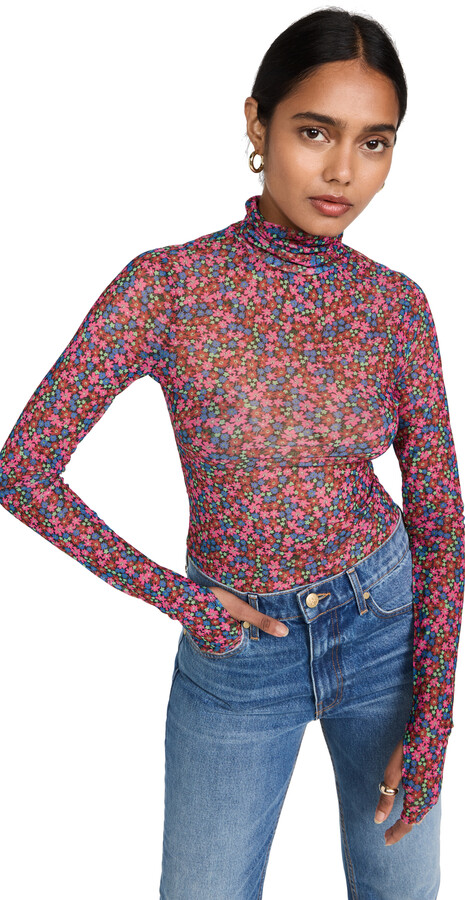 AFRM Zadie Turtleneck Mesh Top - ShopStyle
