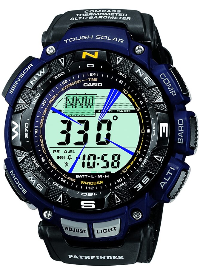 Casio Men's PRO TREK Stainless Steel Quartz Watch with Nylon Strap ...