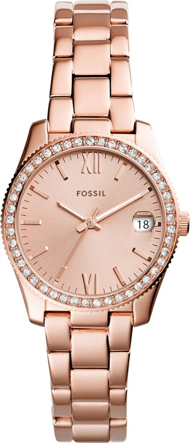 Fossil Women's Scarlette Mini Quartz Stainless Steel Three-Hand Watch ...