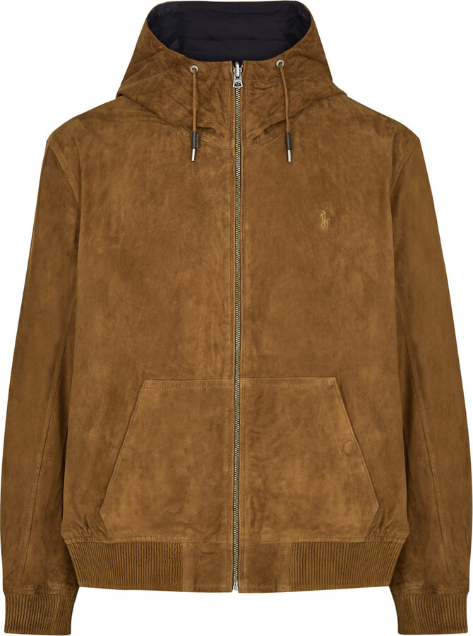 Polo Ralph Lauren Hooded Reversible Suede Jacket - ShopStyle