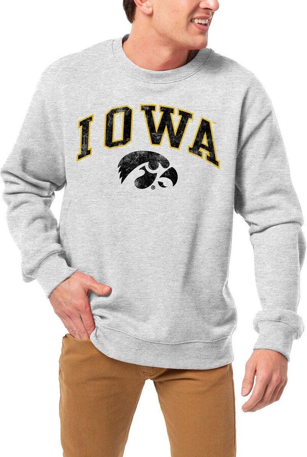 Men's League Collegiate Wear Heather Gray Iowa Hawkeyes 1965 Arch ...
