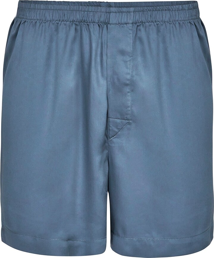 Pasithea Sleep - Men's Silky Bamboo Boxer Short In Blue - Blue ...