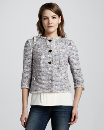 Tory Burch Emma Tweed Jacket - ShopStyle