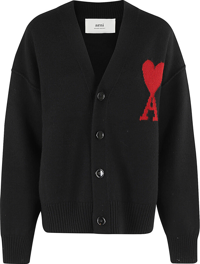 Ami Alexandre Mattiussi Red Adc Cardigan - ShopStyle
