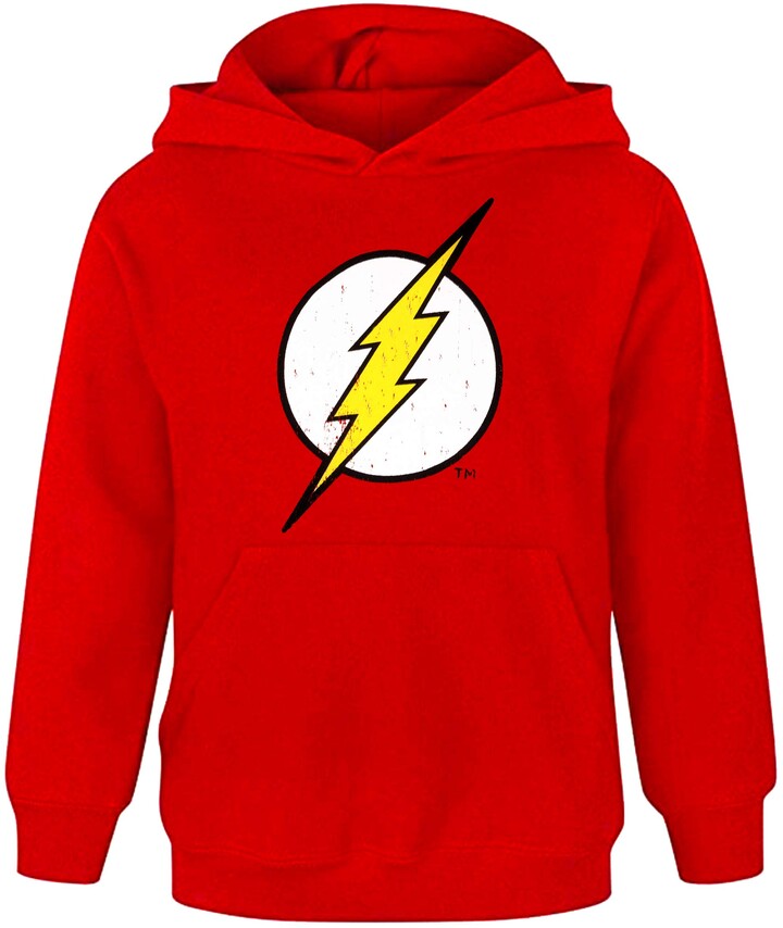 Vanilla Underground DC Comics Flash Hoodie for Kids | Boys Distressed ...