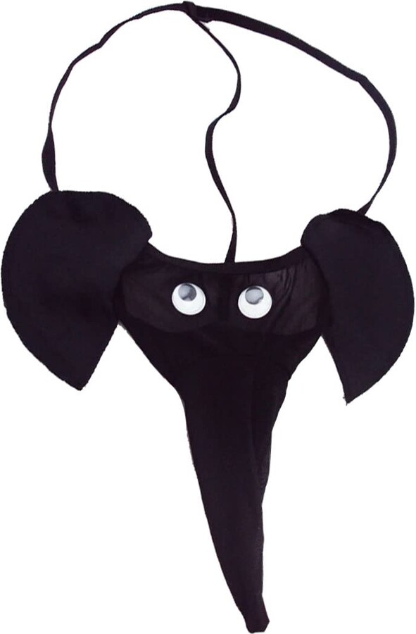 VemeFufu Mankini for Men Sexy Hot Funny Elephant Cosplay Costume Black ...