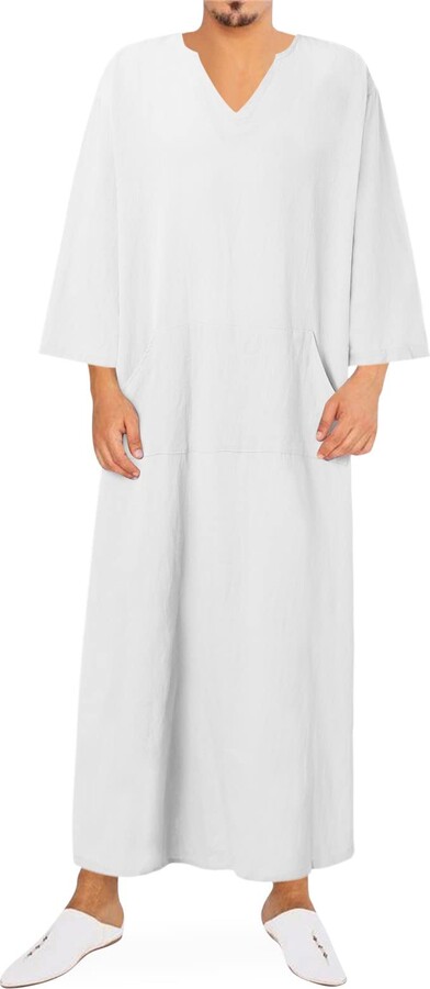 MODSGUE Islamic Clothing Men's Saudi Arabic Prayer Clothing Muslim ...