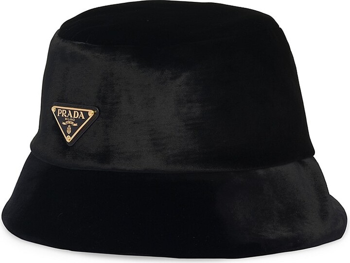 Prada Velvet Bucket Hat - ShopStyle