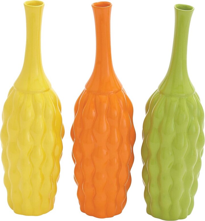 The Novogratz Set Of 3 Multi Colored Ceramic Vase - ShopStyle