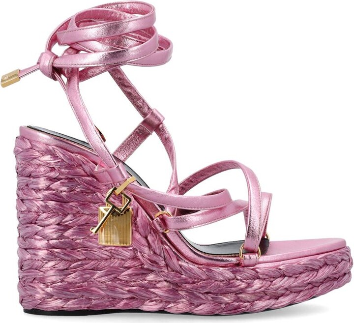 Tom Ford Maxi rope ankle wrap platform sandal - ShopStyle