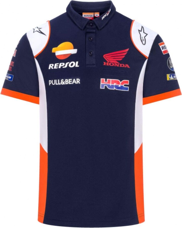 REPSOL Official MotoGP Teamwear Replica Polo Shirt - Blue - Large ...