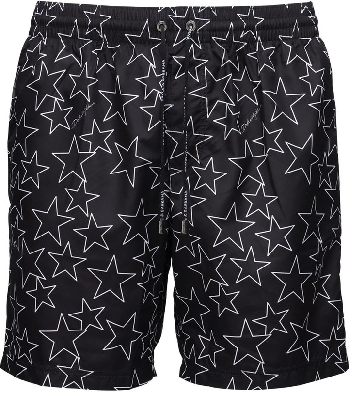Dolce & Gabbana Logo Star Print Swim Shorts - ShopStyle