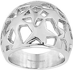 Steel by Design Dome Open-Star Ring - ShopStyle