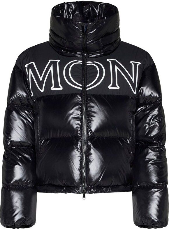 Moncler Oversized Logo Printed Puffer Jacket - ShopStyle