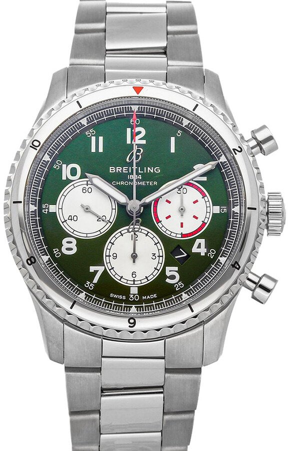 Breitling Green Stainless Steel Aviator 8 B01 Chronograph Curtiss ...