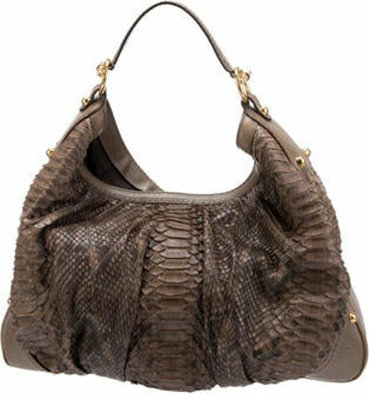 Gucci Python Large Jockey Hobo - ShopStyle